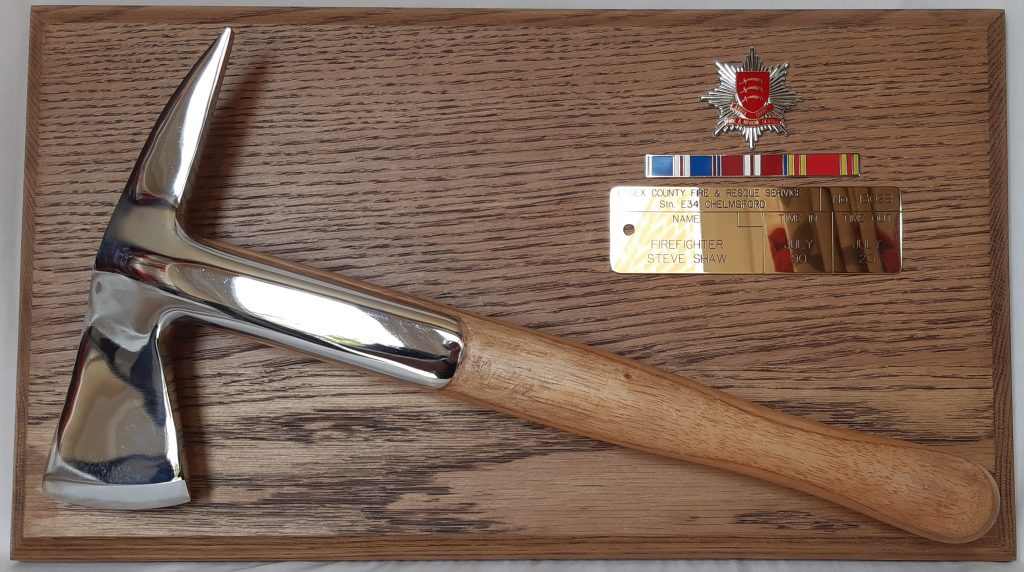Plaque Mounted Firefighters Axe