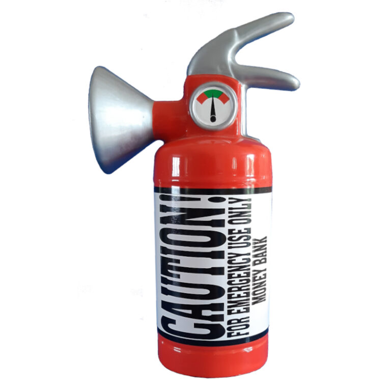 Fire Extinguisher Ceramic Money Box